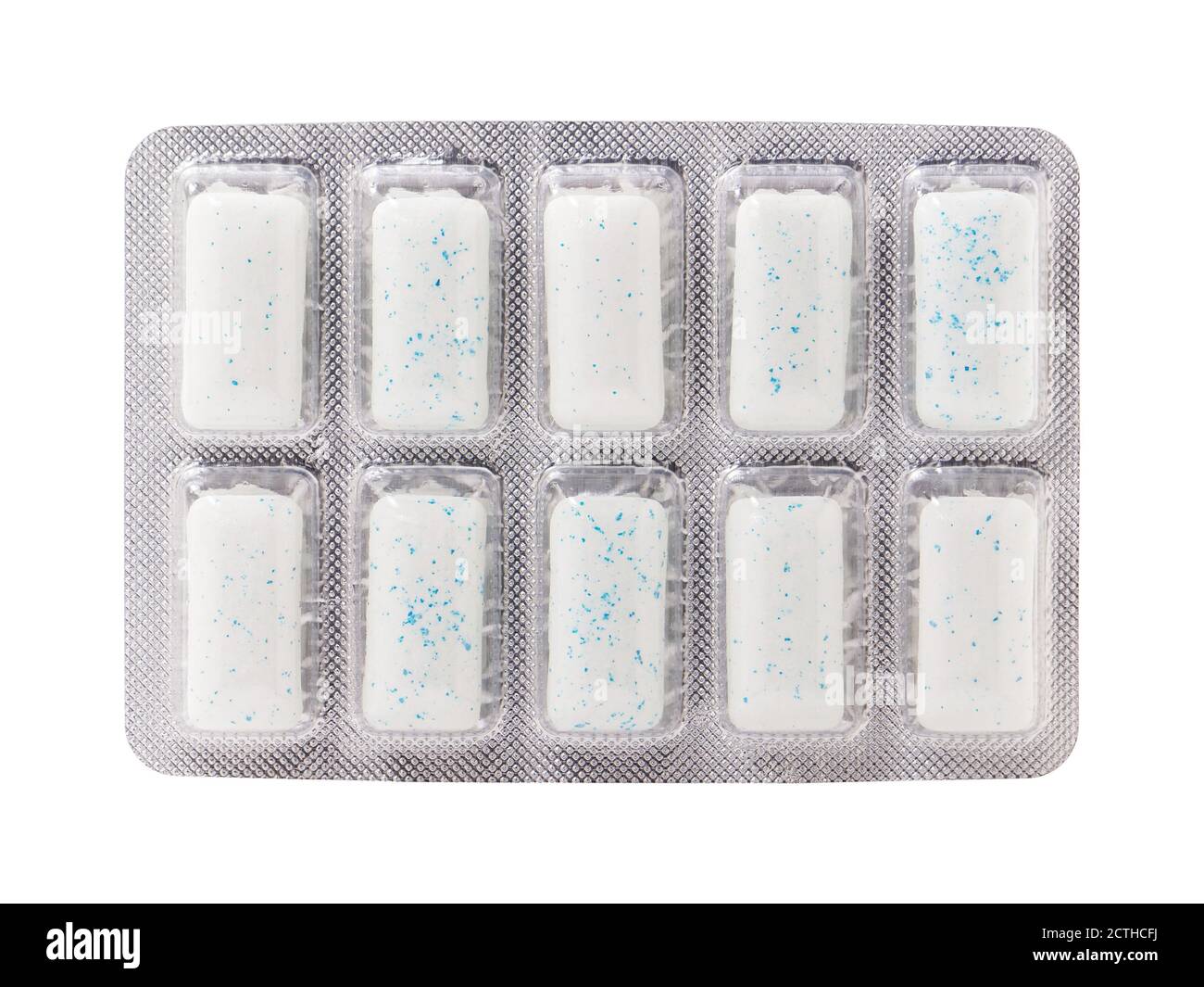 Chewing gums tablet pack isolated on white Stock Photo - Alamy