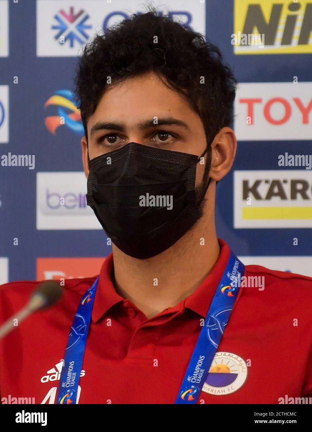 Doha, Qatar. 23rd Sep, 2020. Player Adel Al Hosani of Sharjah FC ...