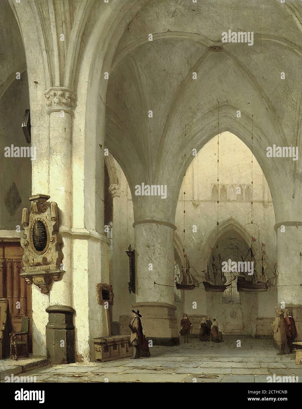 Schenkel Jan Jacob - Interior of the St Bavo Haarlem - Dutch School ...