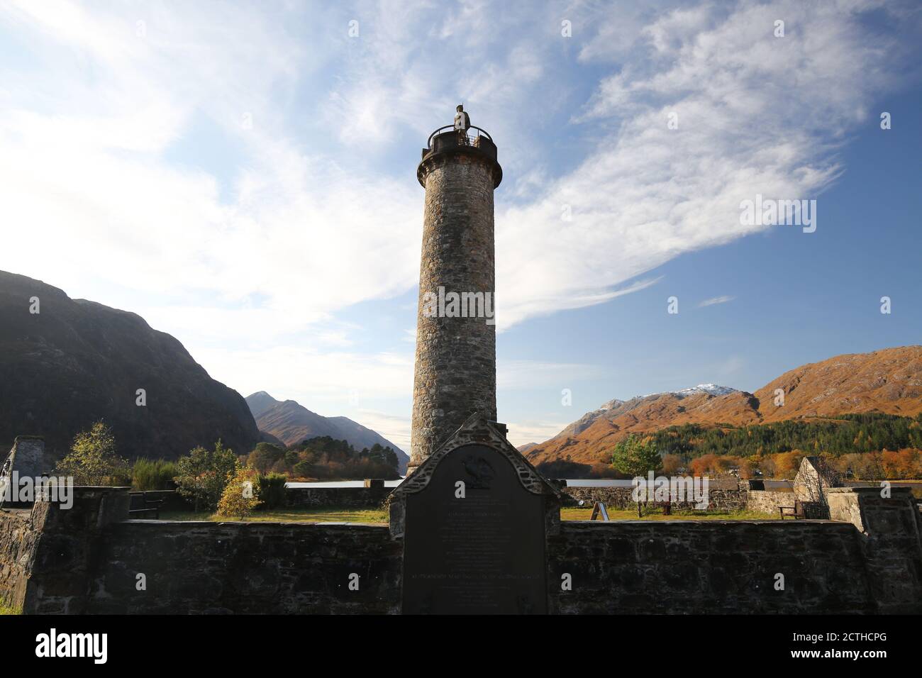 Glenfinnan Monument, Lochaber Scotland 1815, in tribute to the Jacobite ...