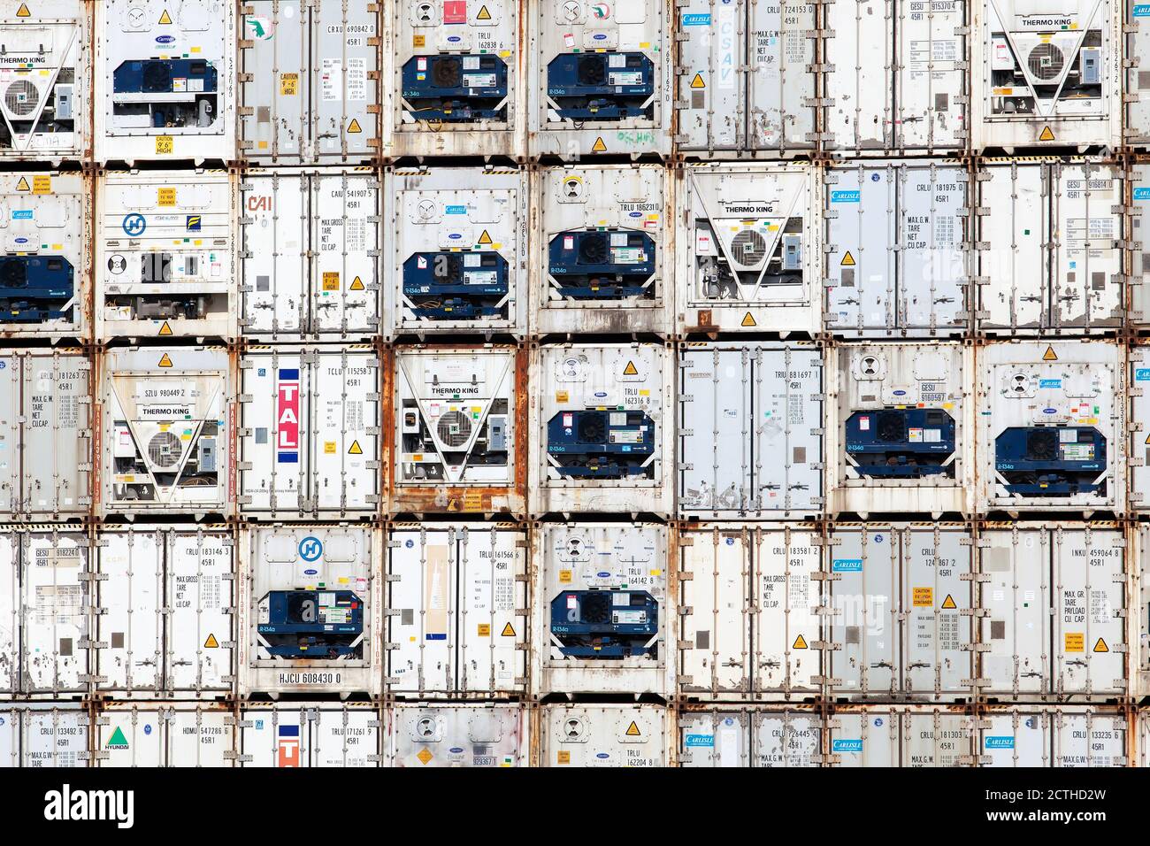 ROTTERDAM - Container storage in the harbour Stock Photo - Alamy