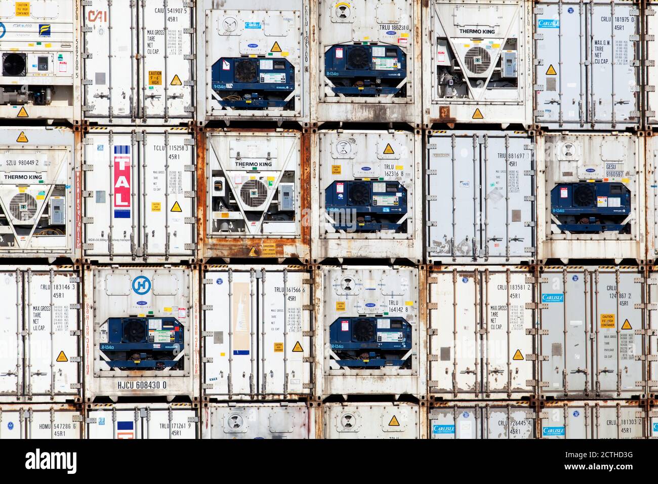 ROTTERDAM - Container storage in the harbour Stock Photo - Alamy