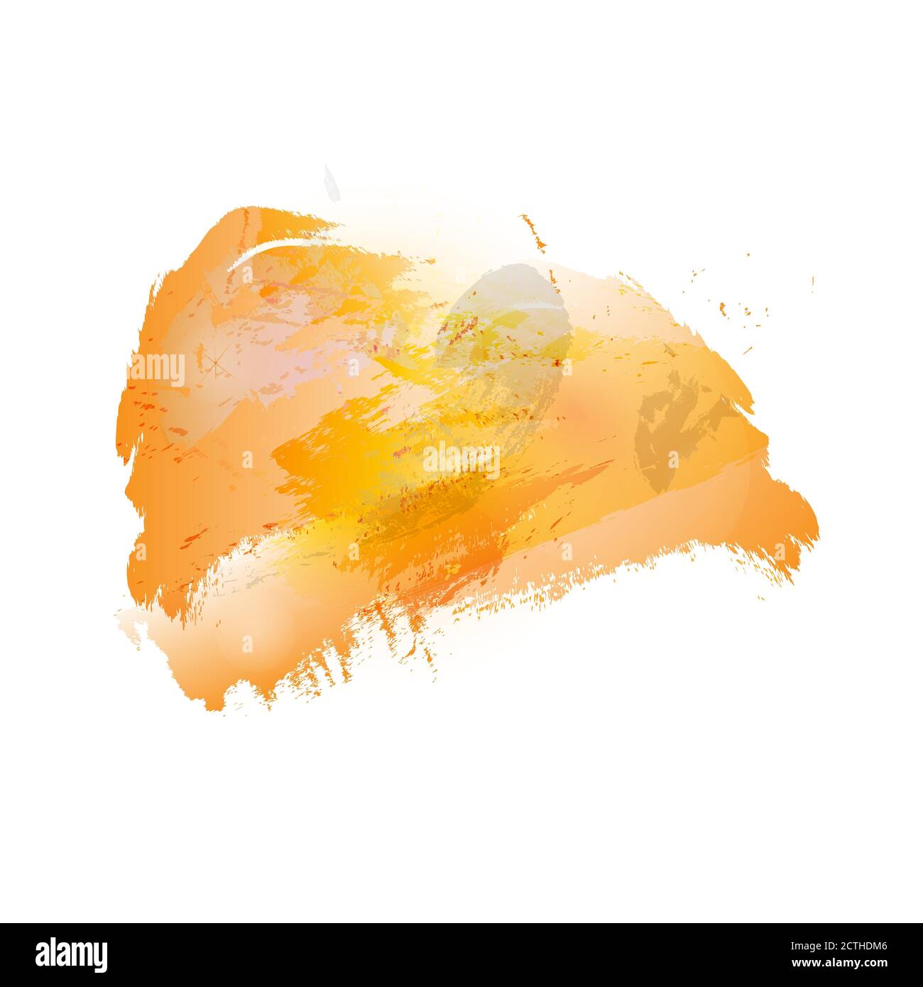 Watercolor abstraction. Orange watercolor spot. Vector stock ...