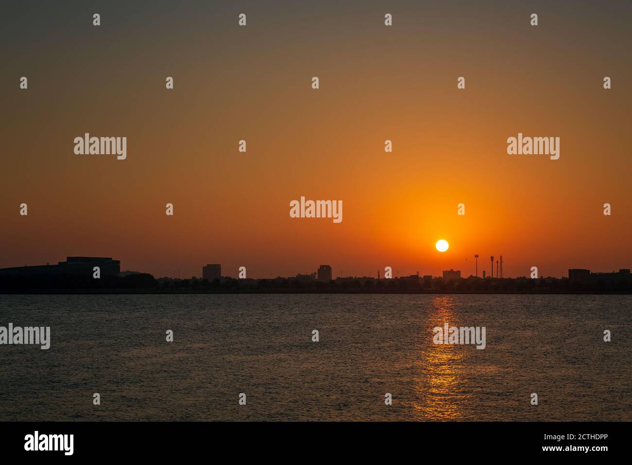 Wonderful sunrise view from Marjan island in Dammam Corniche -Saudi ...