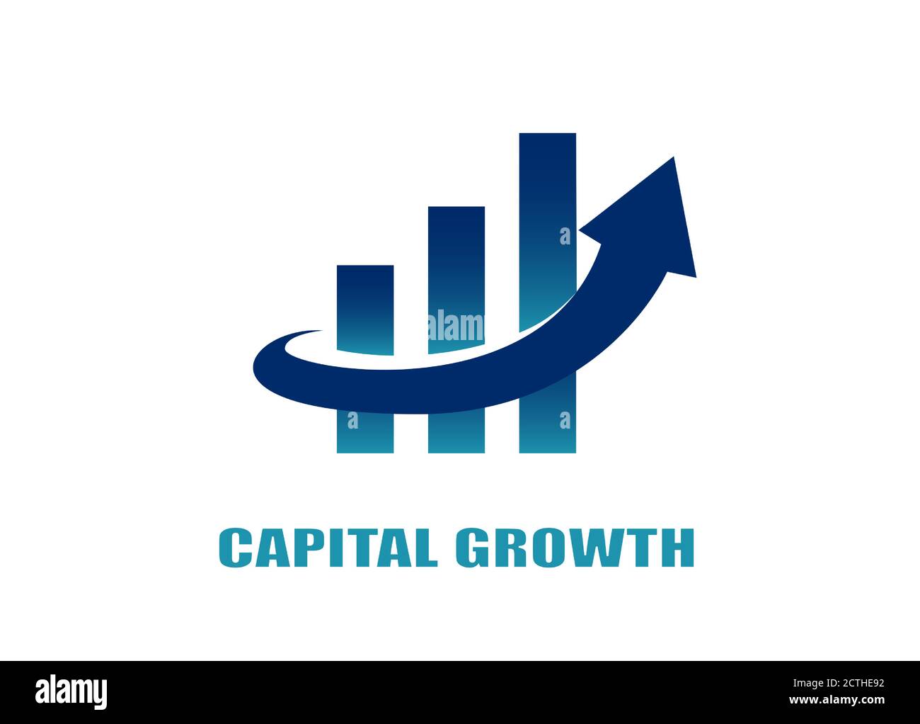 Vector of a growing up arrow increase up graph on white background ...