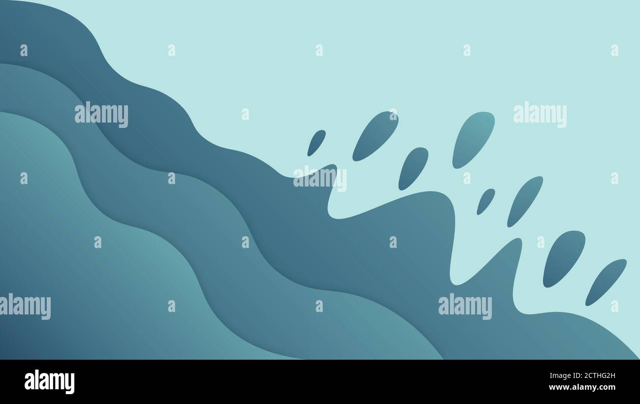 Abstract blue wavy minimal background Stock Vector Images - Alamy