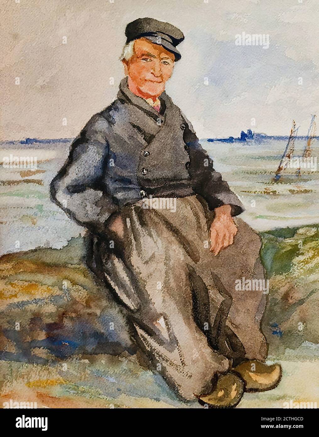 Tromp Jan Zoetelief - Rustende Visser - Dutch School - 19th Century ...