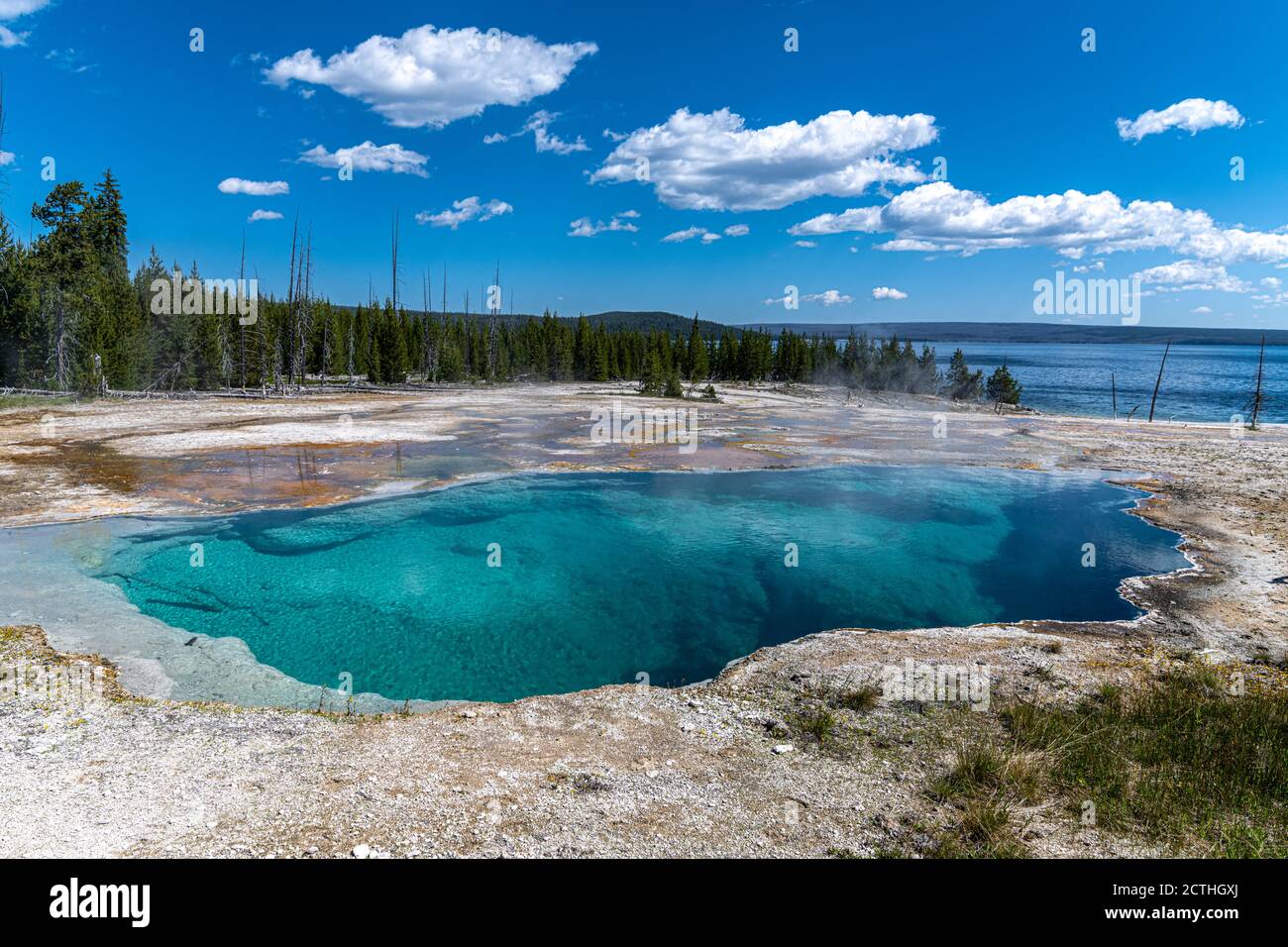 Abyss Pool, West Thumb Geyser Basin Area, Yellowstone National Park ...