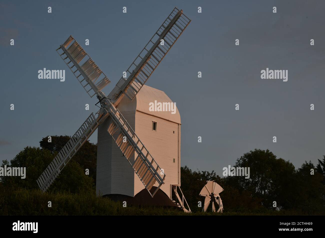 Jack and Jill windmill, South downs, East Sussex Stock Photo - Alamy