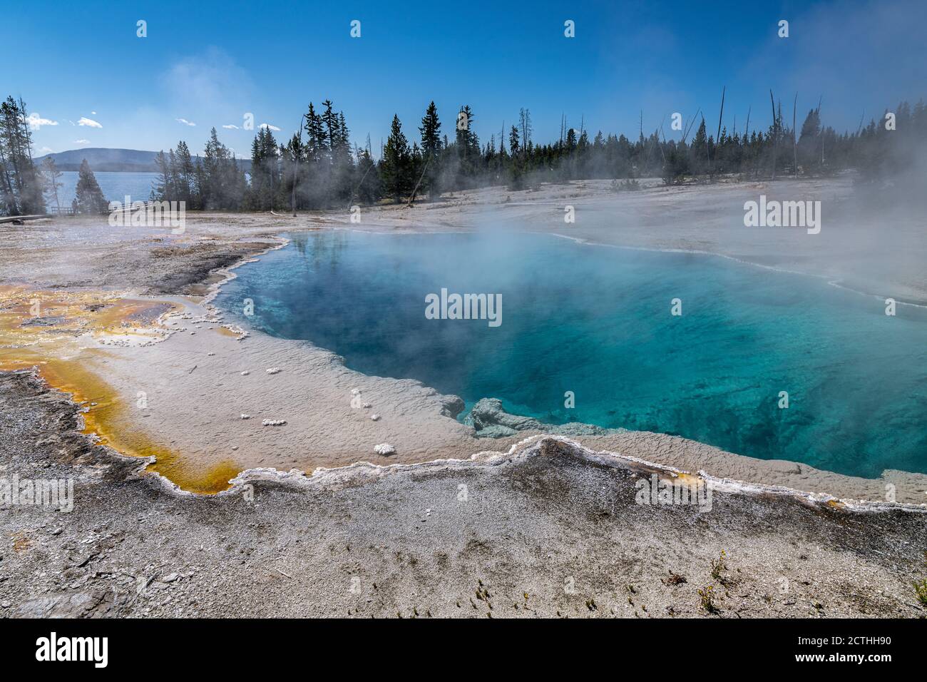 Black Pool, West Thumb Geyser Basin Area, Yellowstone National Park ...