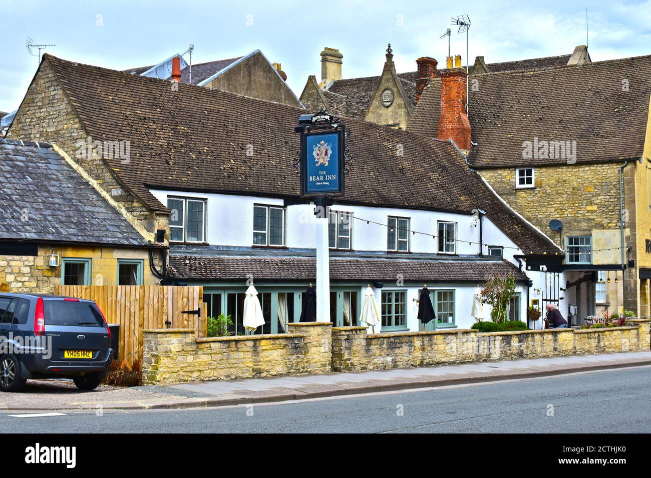 A street view of the old Bear Inn, a popular pub close to the centre of ...