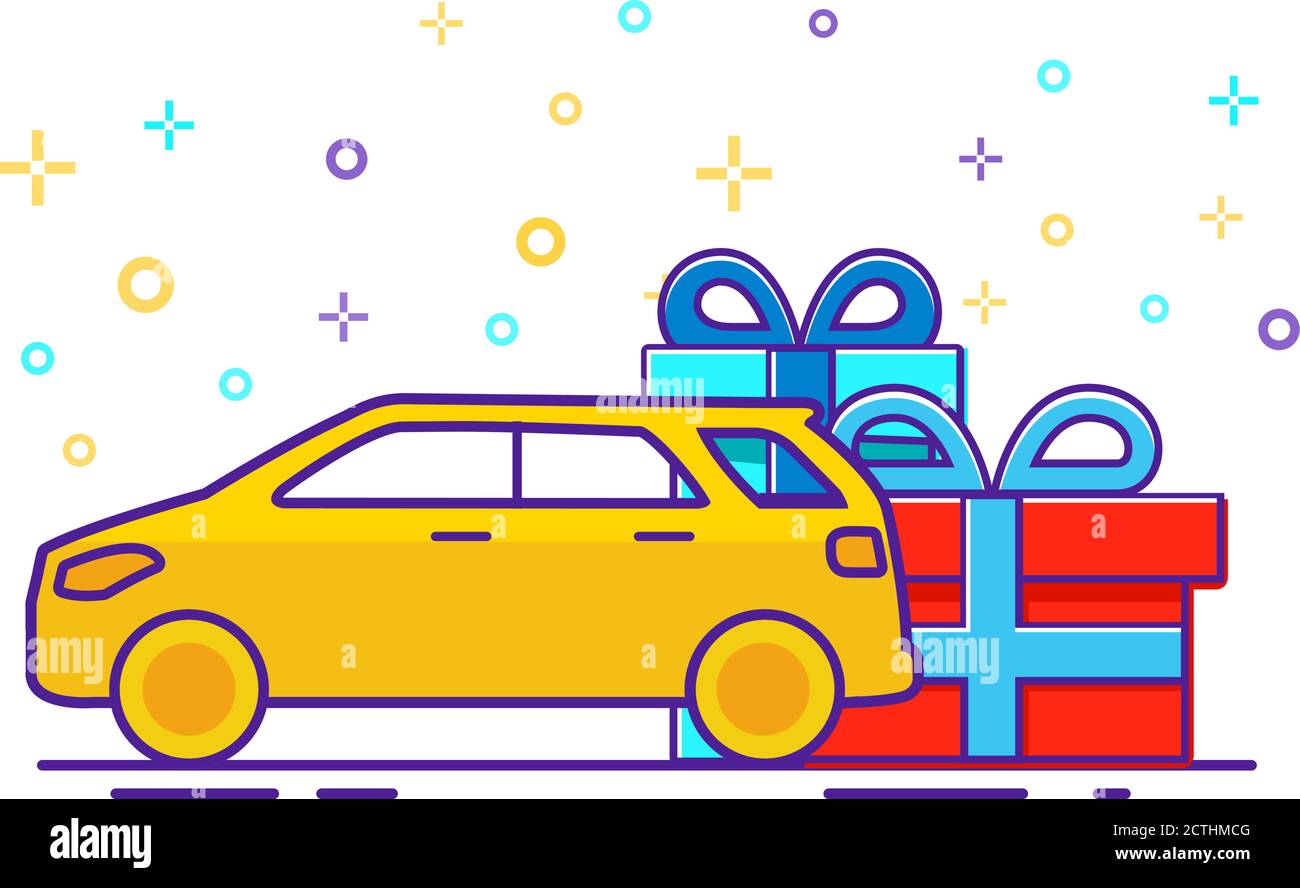 Special offer car SUV gift. Present off-road vehicle Stock Vector Image ...
