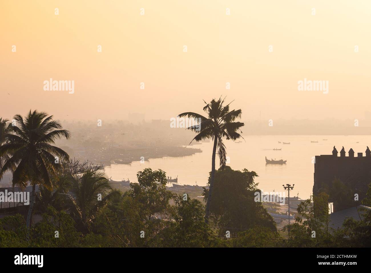 India, Kerala, Kollam, View of Tangasseri fort Stock Photo - Alamy