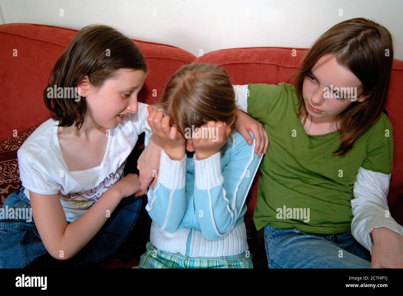 friends support upset friend Stock Photo - Alamy