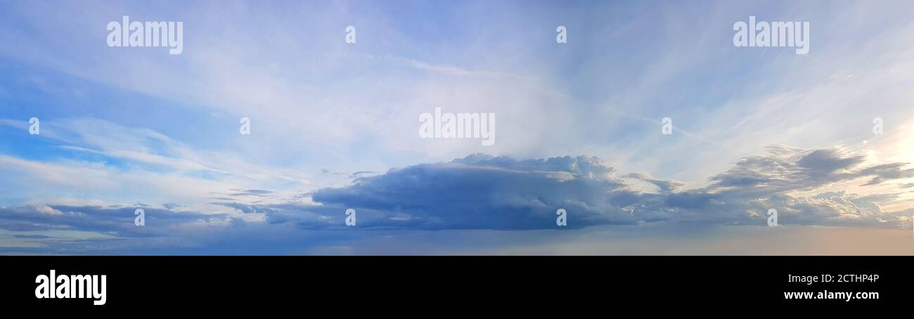 Perfect sky clouds panoramic background. Beautiful sky clouds, clouds ...