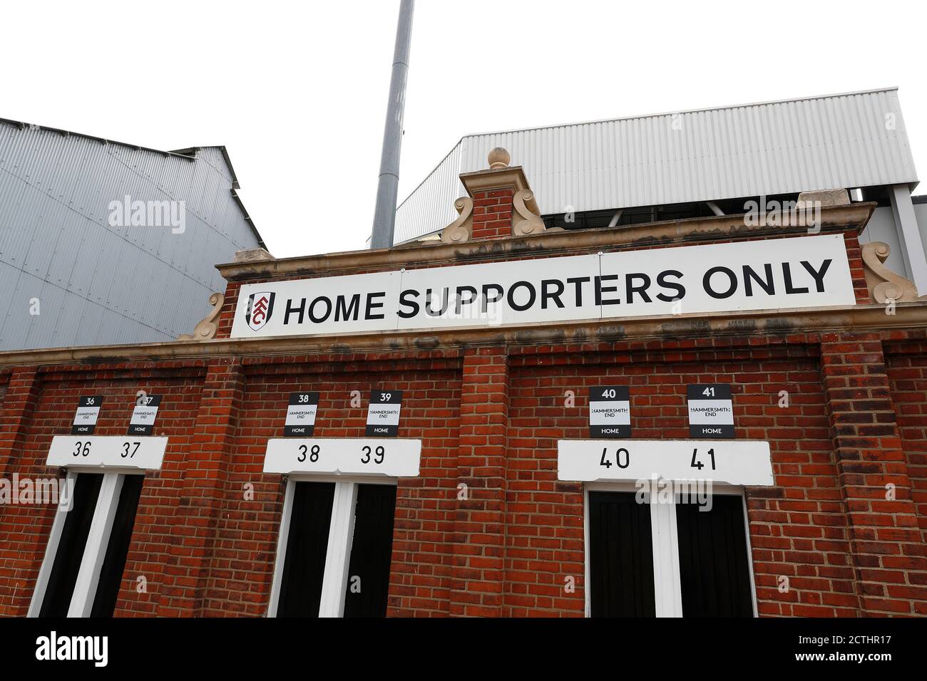 The entrance to craven cottage hi-res stock photography and images - Alamy