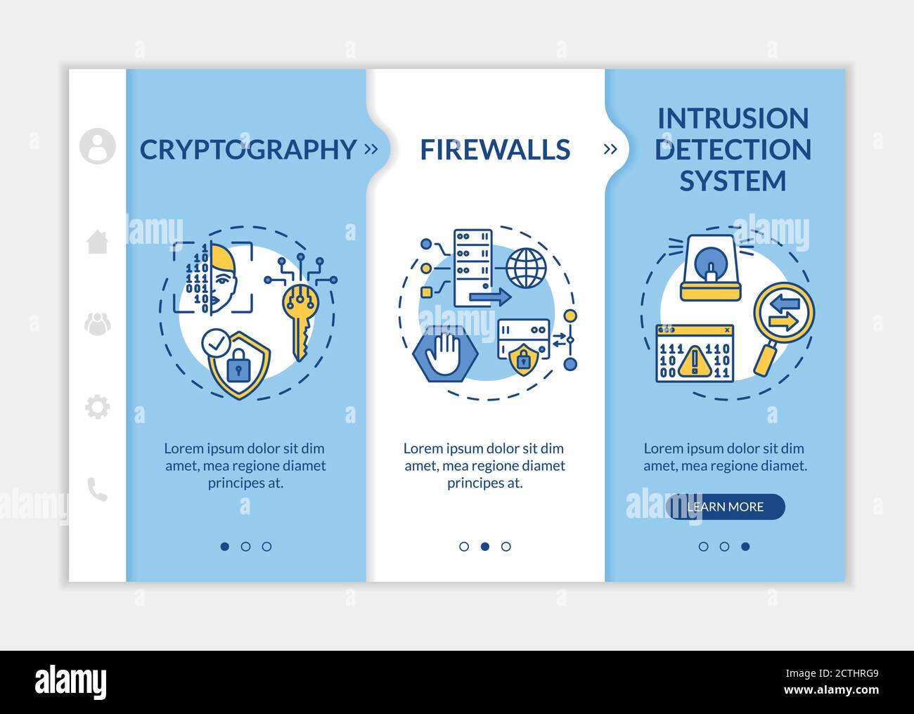 Cyber Security Solutions Onboarding Vector Template Stock Vector Image And Art Alamy
