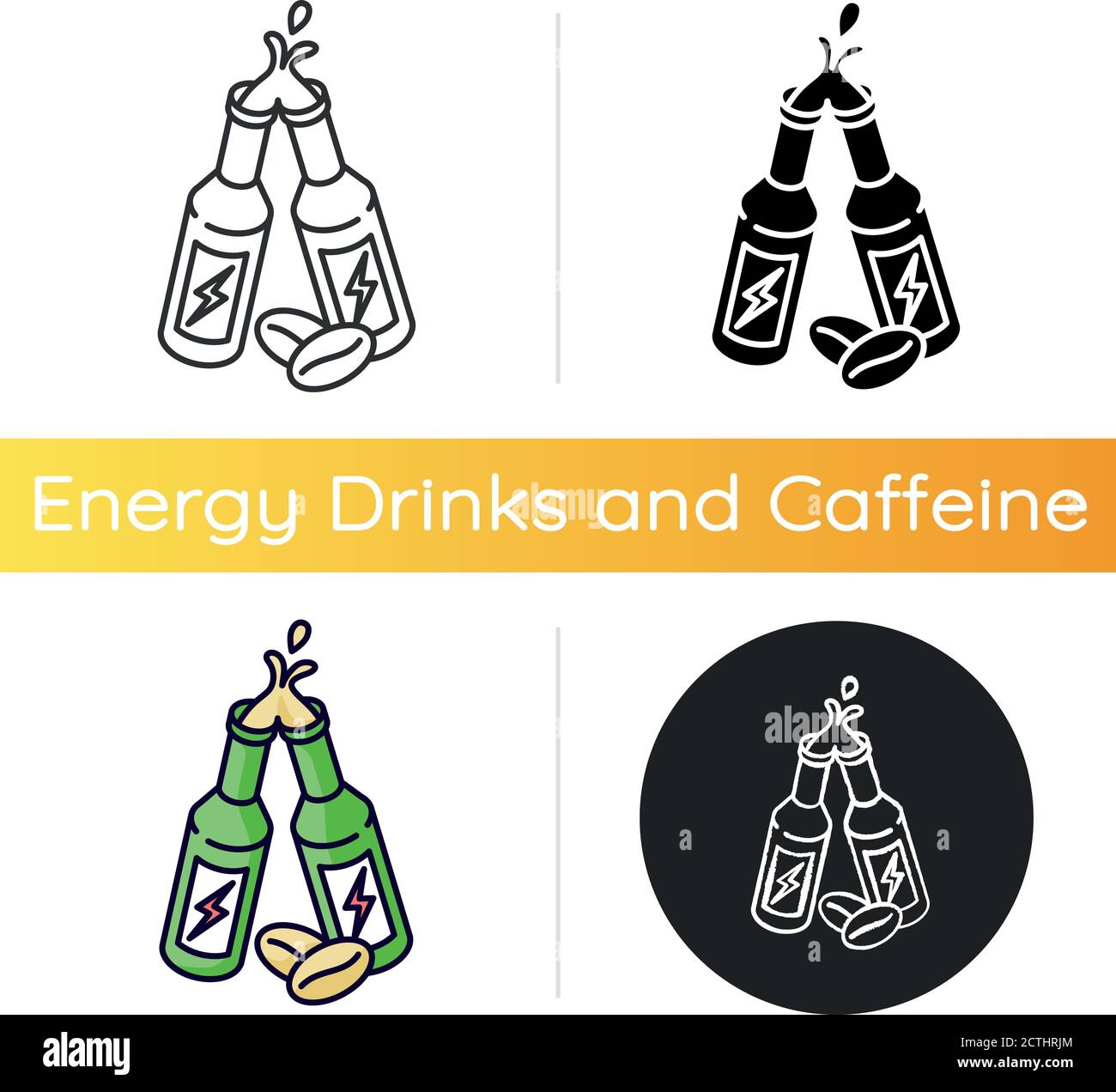 Caffeinated alcoholic drink icon Stock Vector Image & Art - Alamy