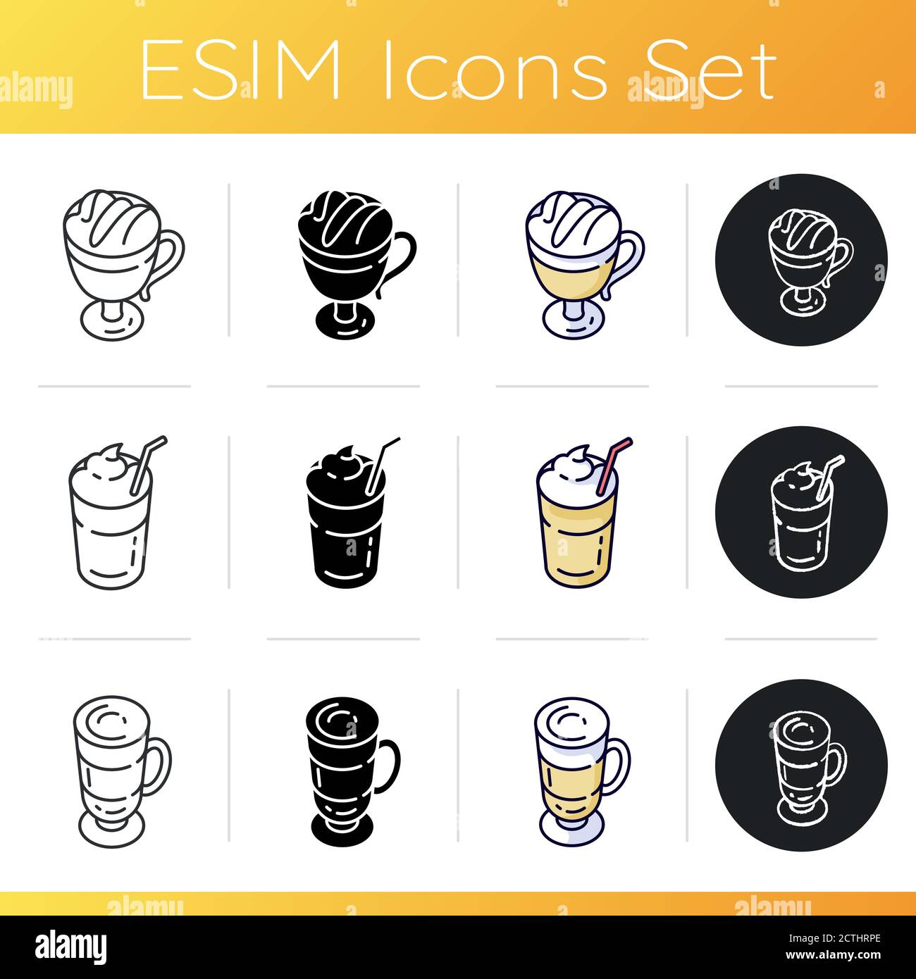 Coffee shop menu icons set Stock Vector Image & Art - Alamy