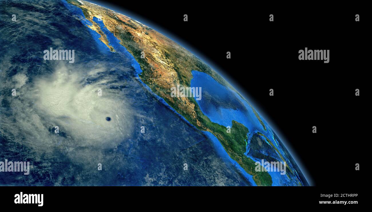 Hurricane Cloud shown from Space. Extremely detailed and realistic high ...
