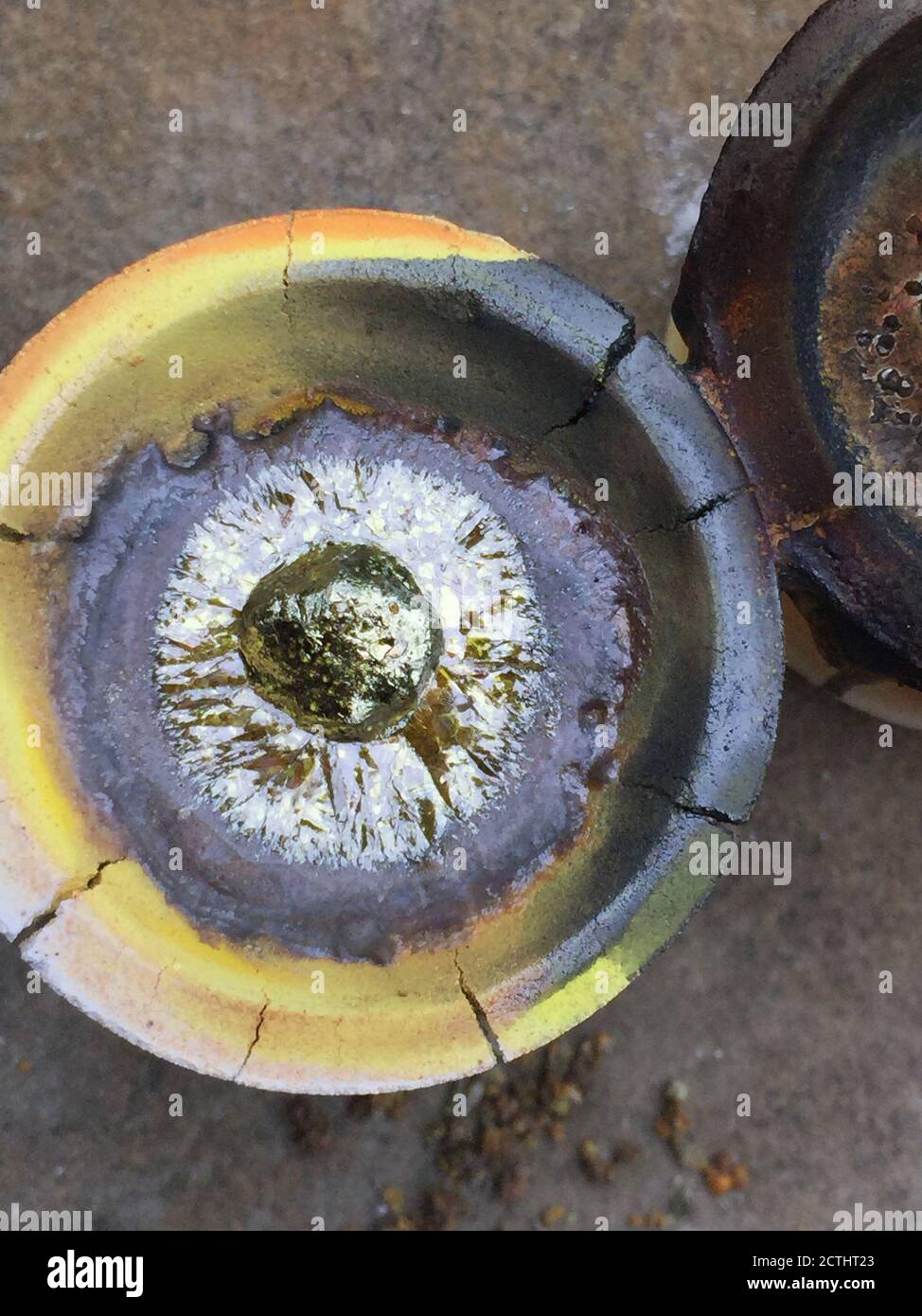 gold refining assay with lead and bone ash crucible an ancient ...