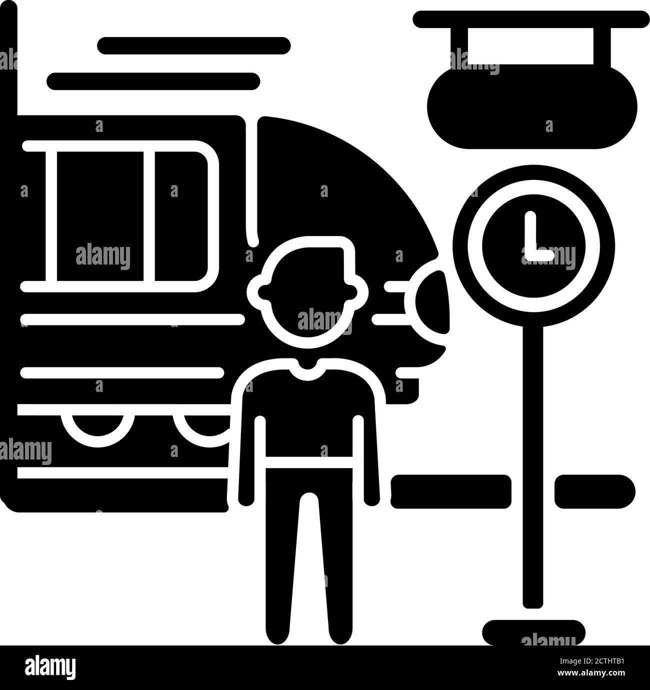 Commuter silhouette Stock Vector Images - Alamy