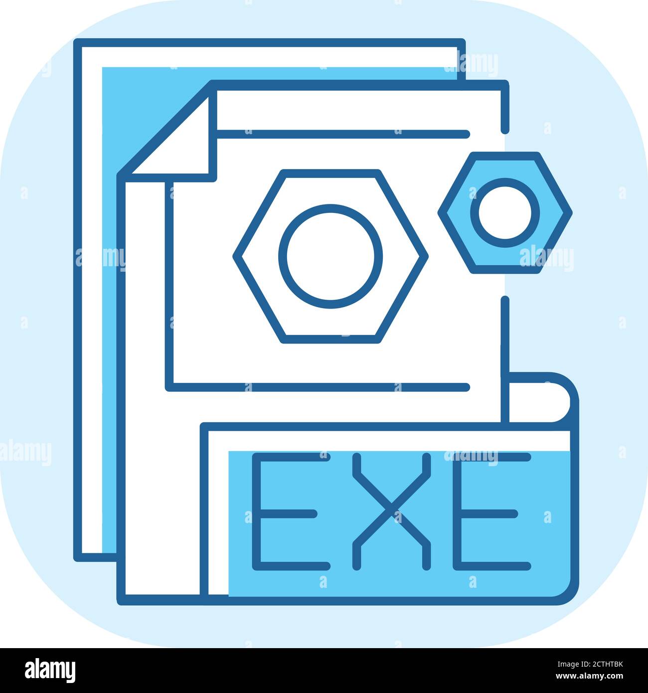 EXE file blue RGB color icon Stock Vector Image & Art - Alamy