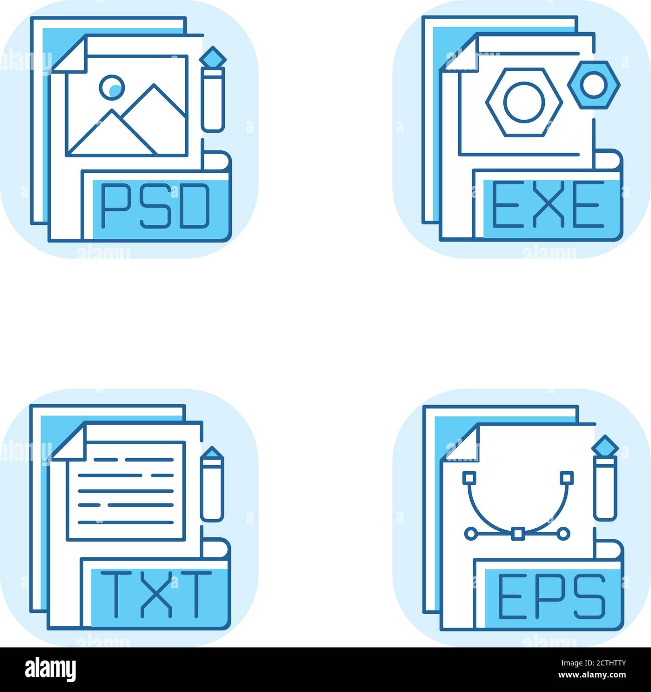 Blue psd file document download hi-res stock photography and images - Alamy