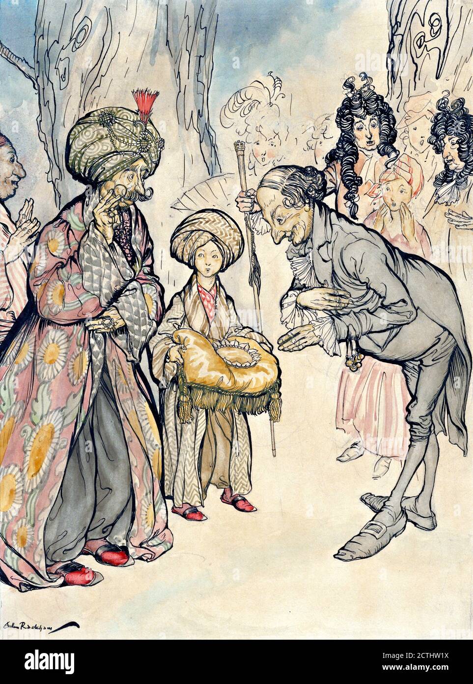 Arthur Rackham (1867-1939). First sketch for an illustration in Peter ...