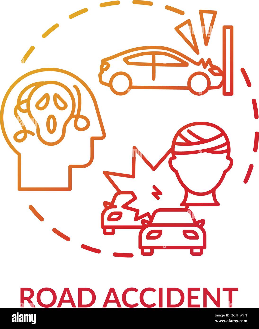 Road accident concept icon Stock Vector Image & Art - Alamy