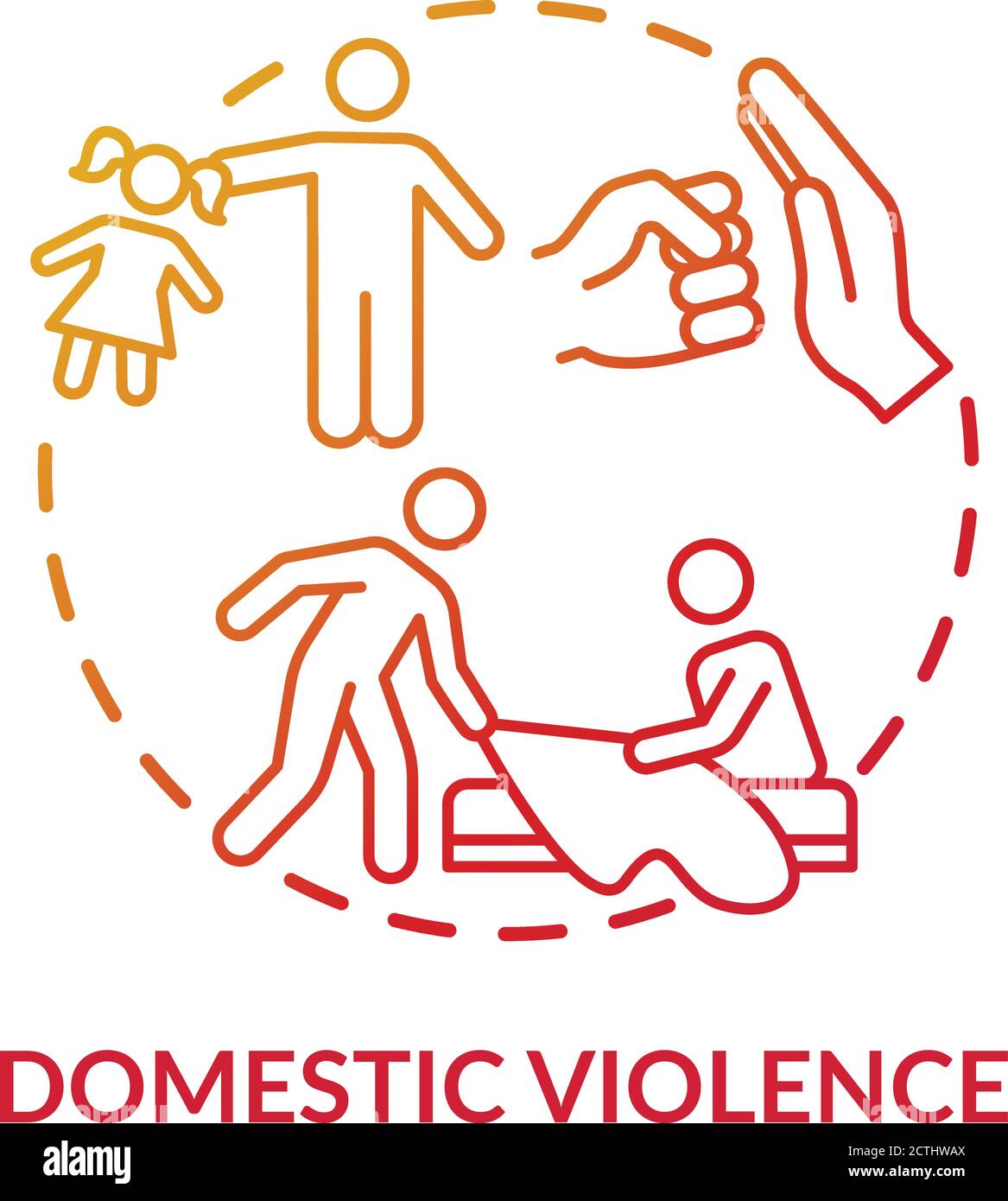Domestic violence concept icon Stock Vector Image & Art - Alamy