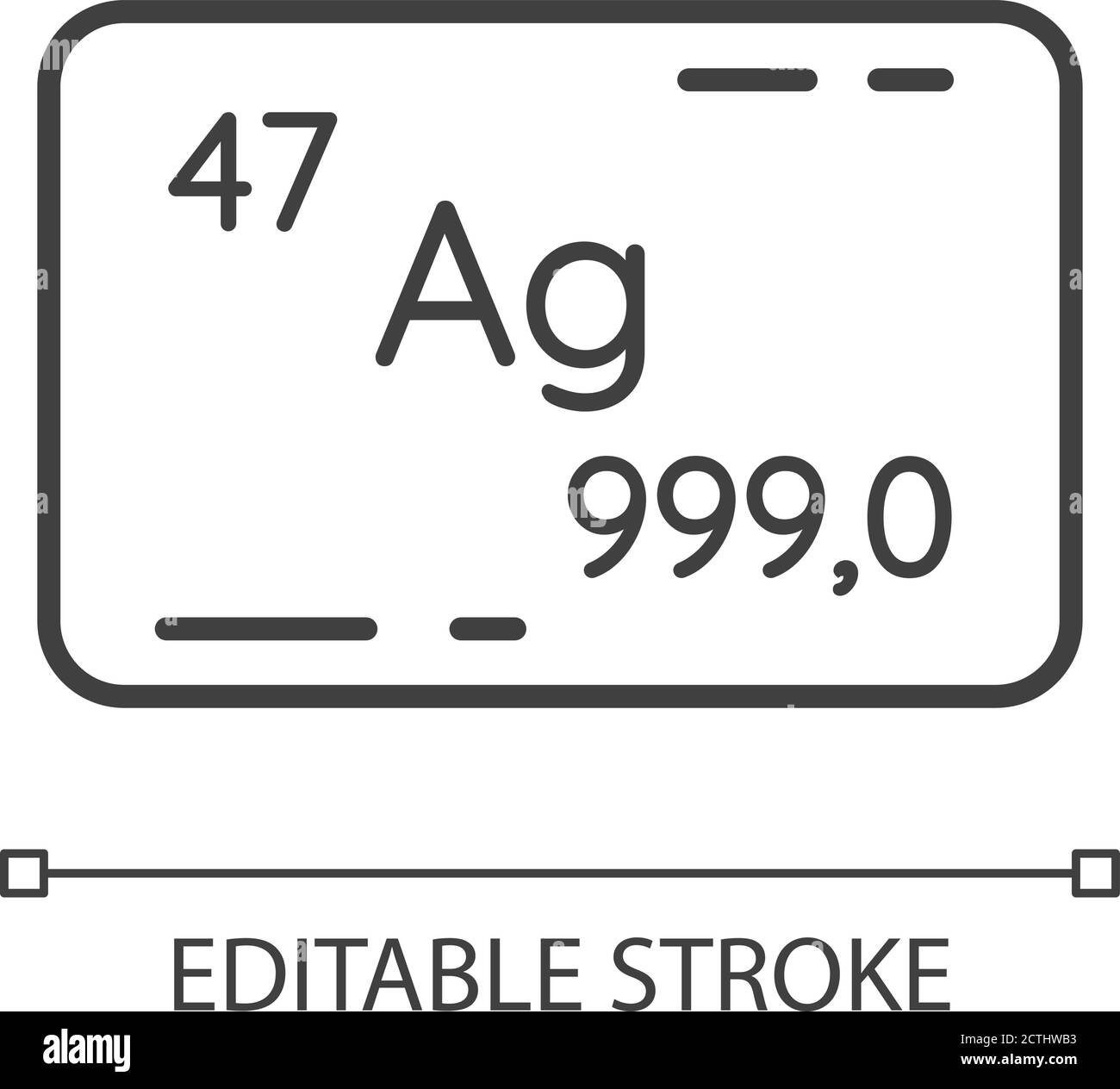 Silver linear icon Stock Vector Image & Art - Alamy