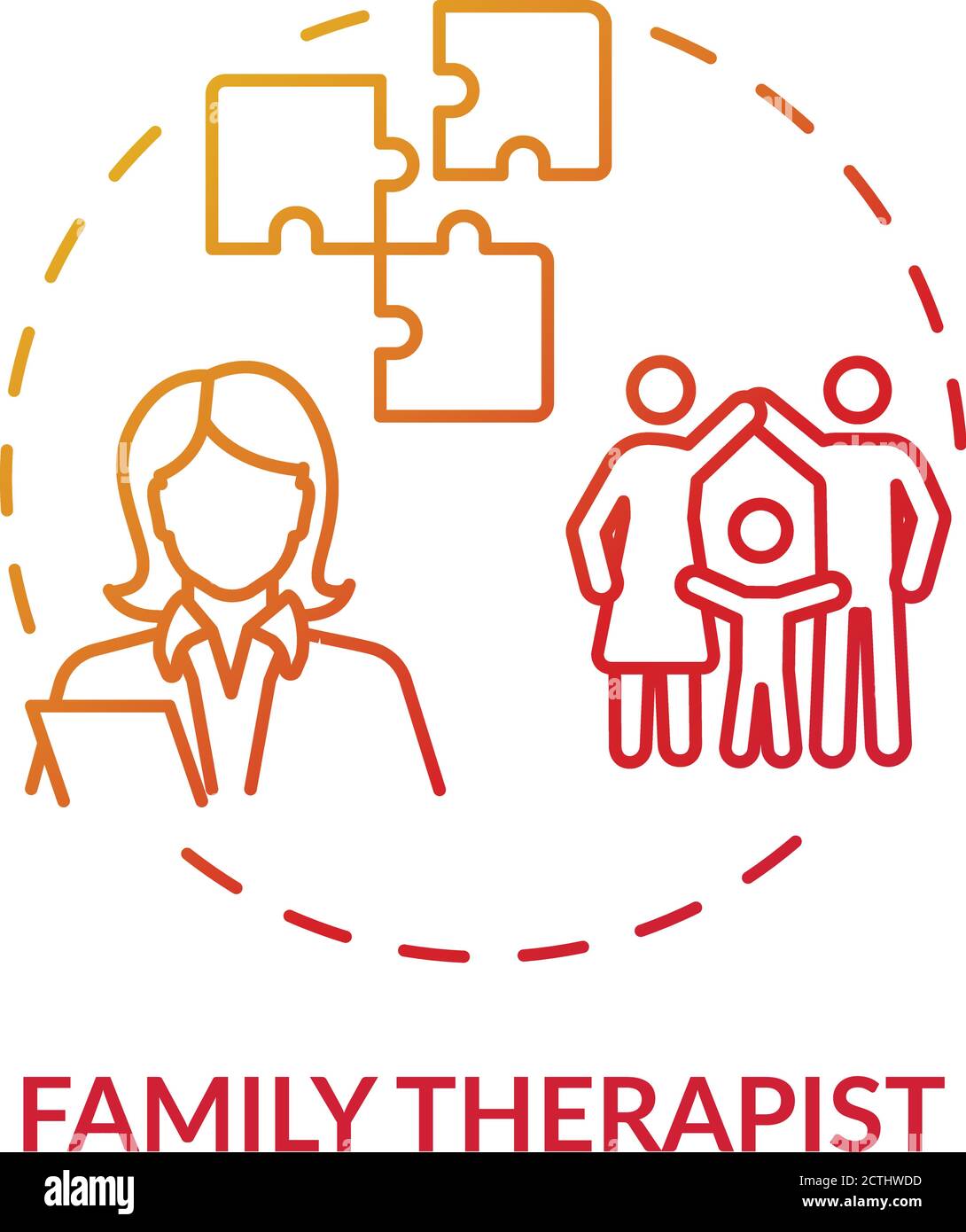 Family therapist concept icon Stock Vector Image & Art - Alamy