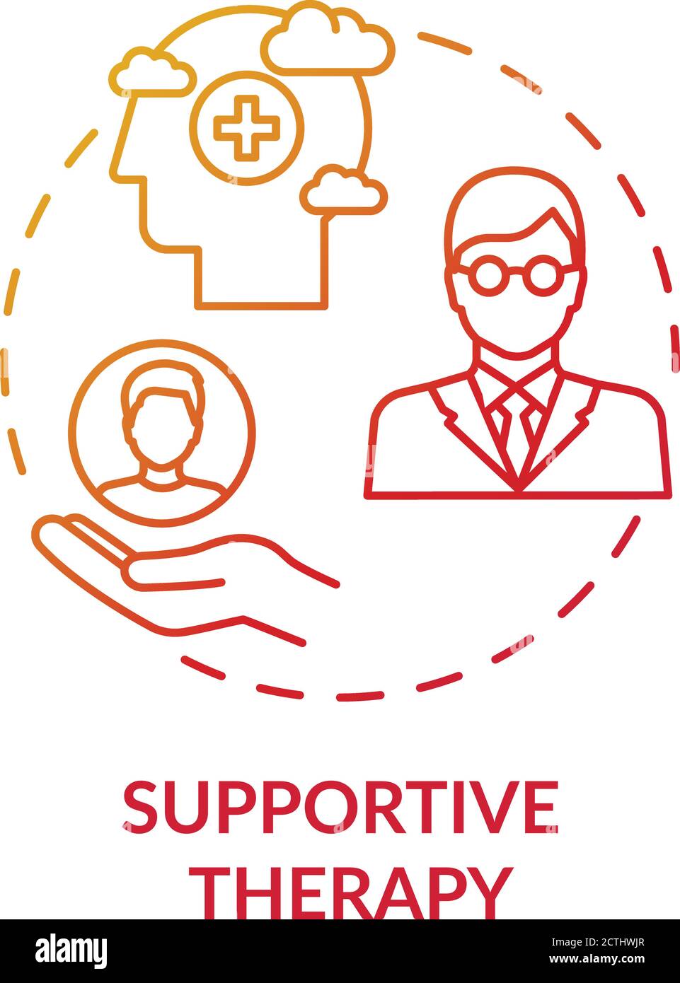 Supportive therapy concept icon Stock Vector Image & Art - Alamy