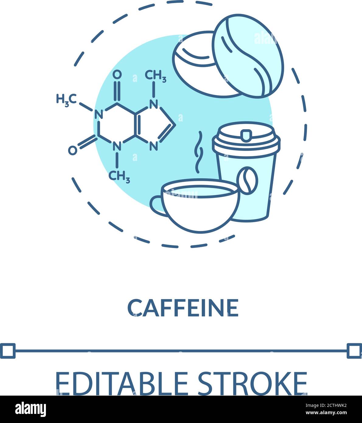 Caffeine concept icon Stock Vector Image & Art - Alamy