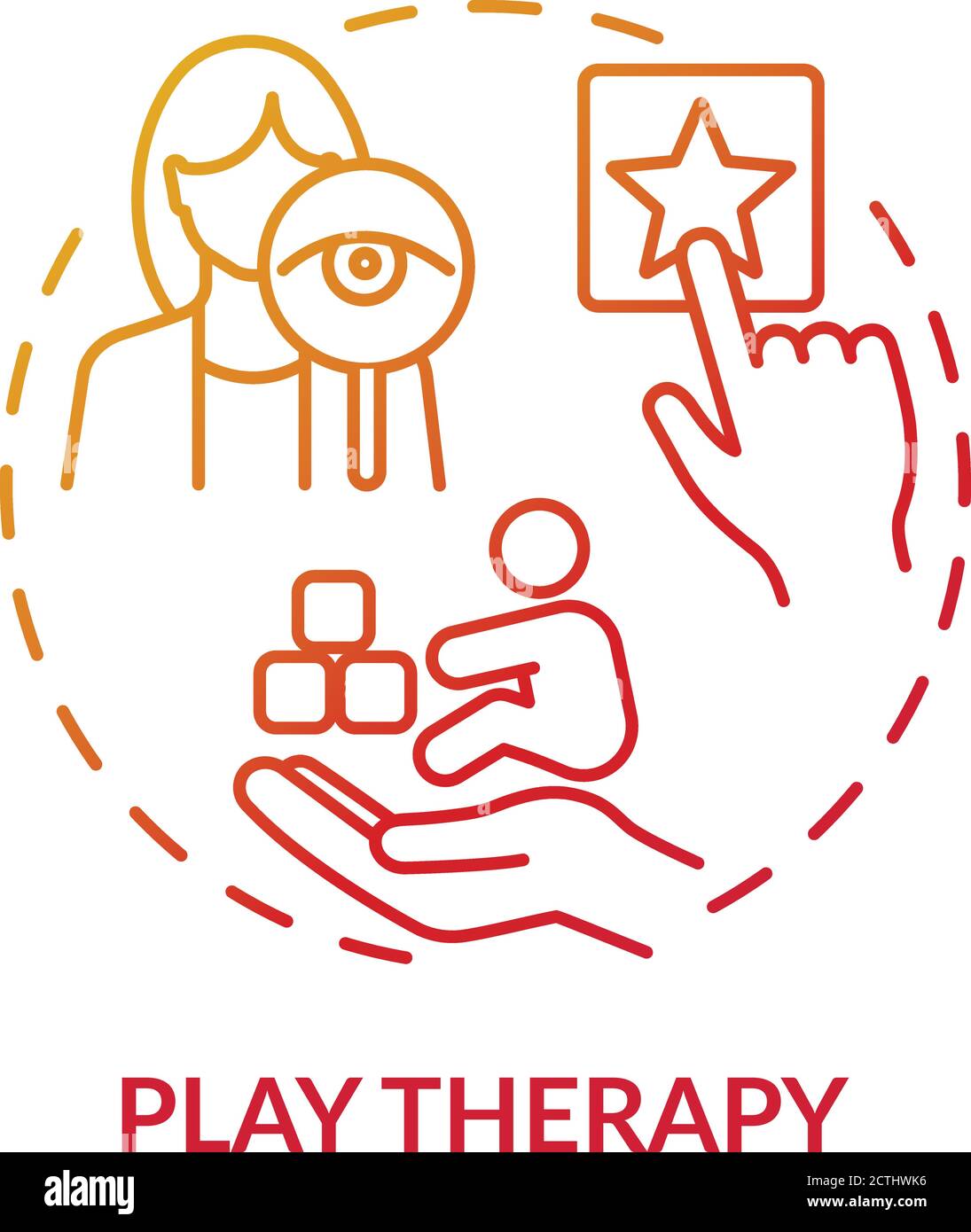 Play therapy concept icon Stock Vector Image & Art - Alamy