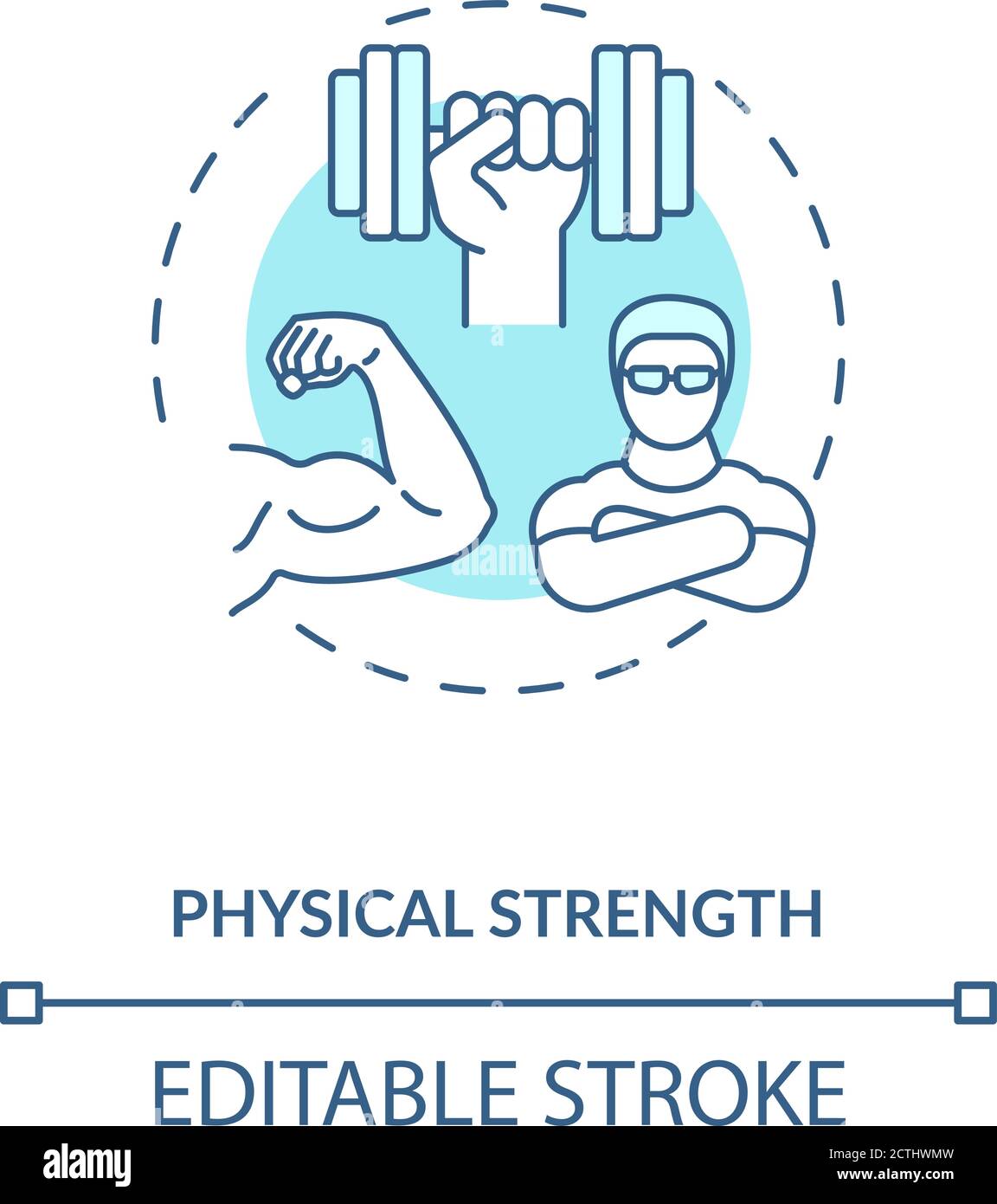 Physical strength building concept icon Stock Vector Image & Art - Alamy