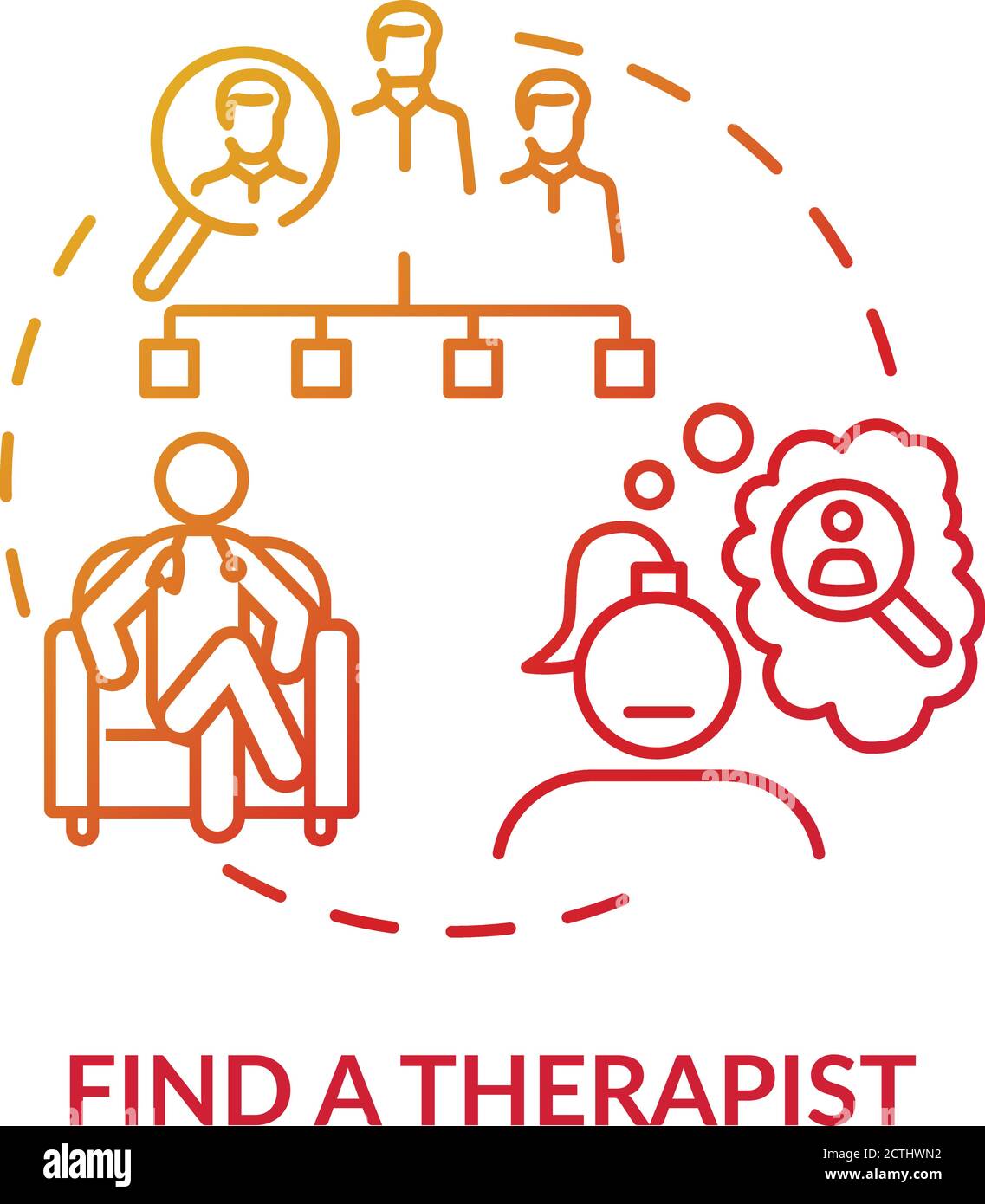 Find therapist concept icon Stock Vector Image & Art - Alamy