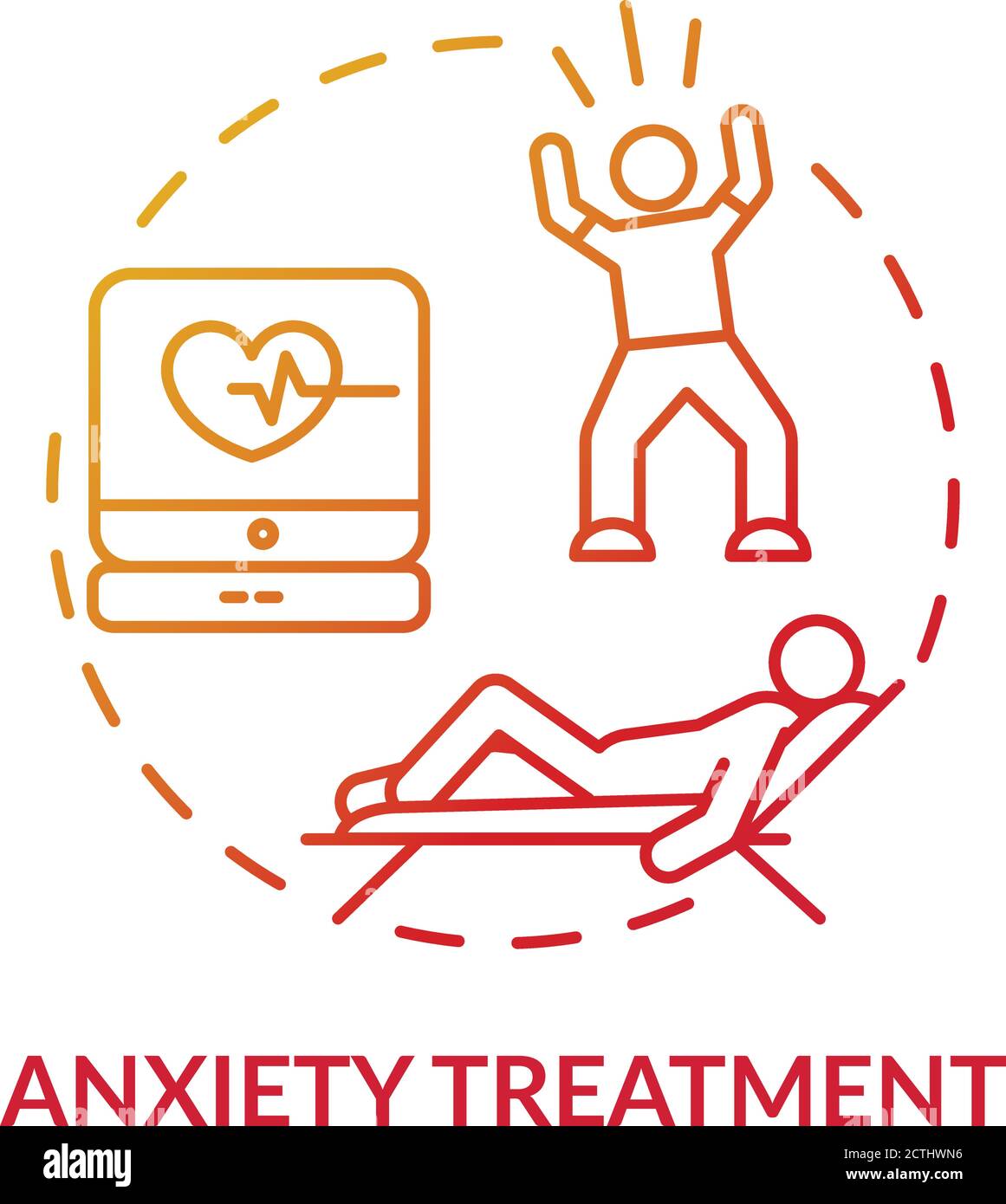 Anxiety treatment concept icon Stock Vector Image & Art - Alamy