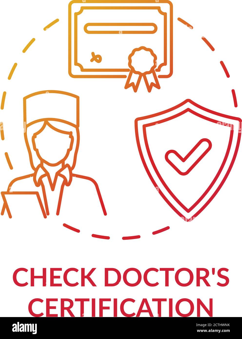 Check doctors certification concept icon Stock Vector Image & Art - Alamy