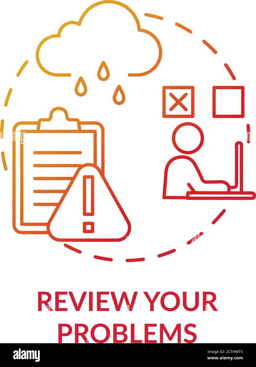 Review problems concept icon Stock Vector Image & Art - Alamy