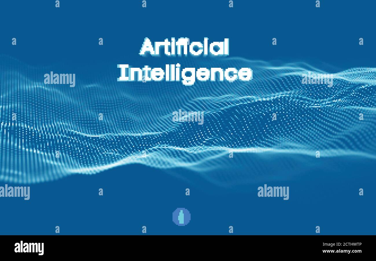 Background 3d grid. Ai tech wire network futuristic wireframe ...