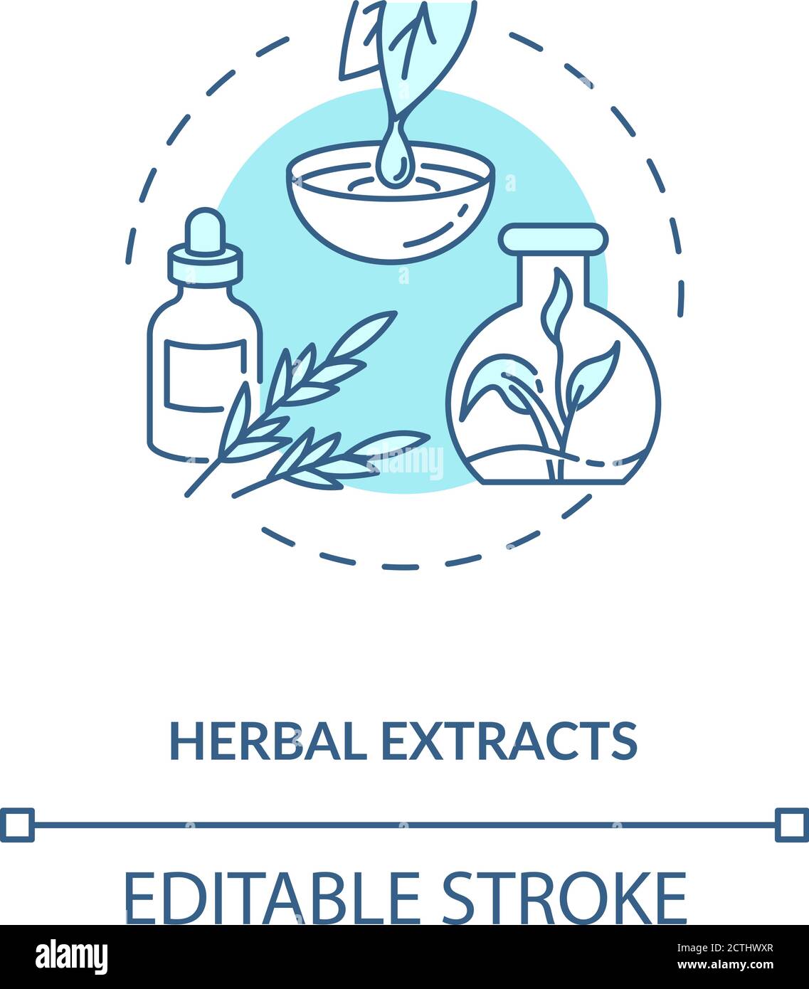 Herbal extracts concept icon Stock Vector Image & Art - Alamy