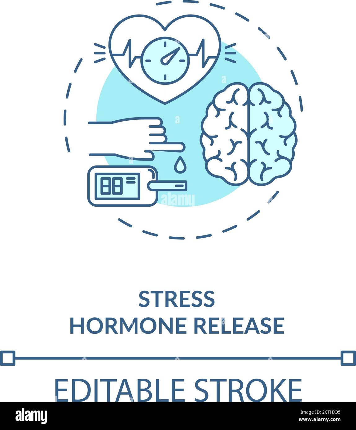 Stress hormone release concept icon Stock Vector Image & Art - Alamy