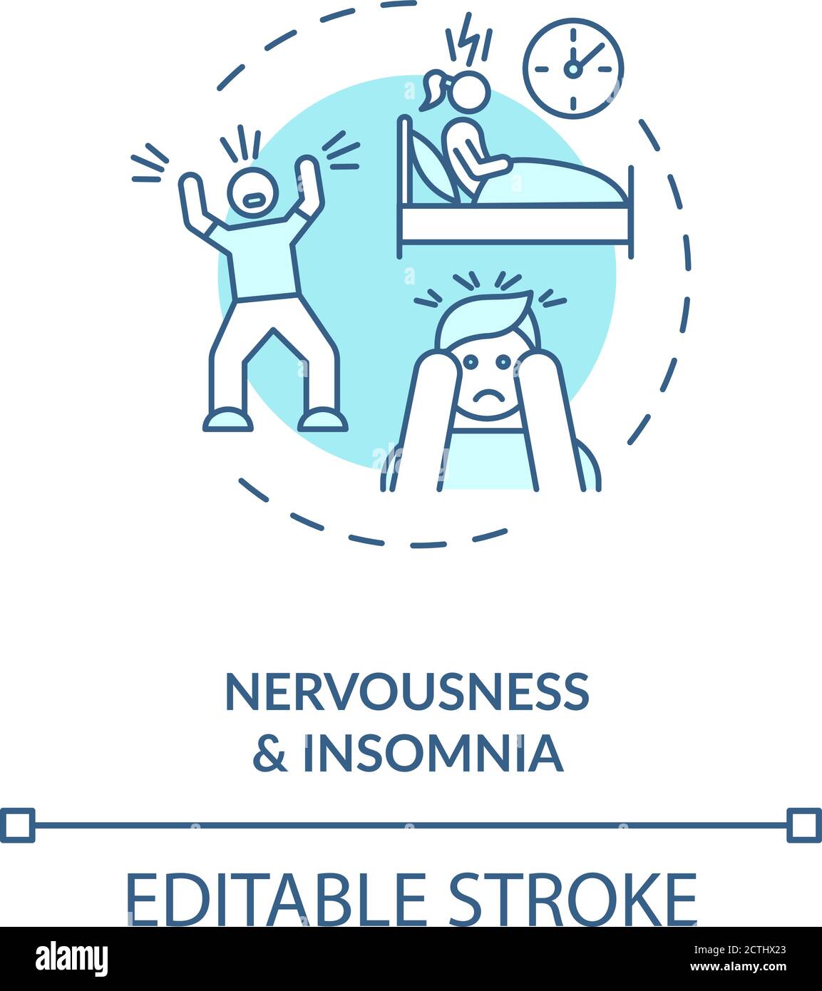 Restlessness concept Stock Vector Images - Alamy