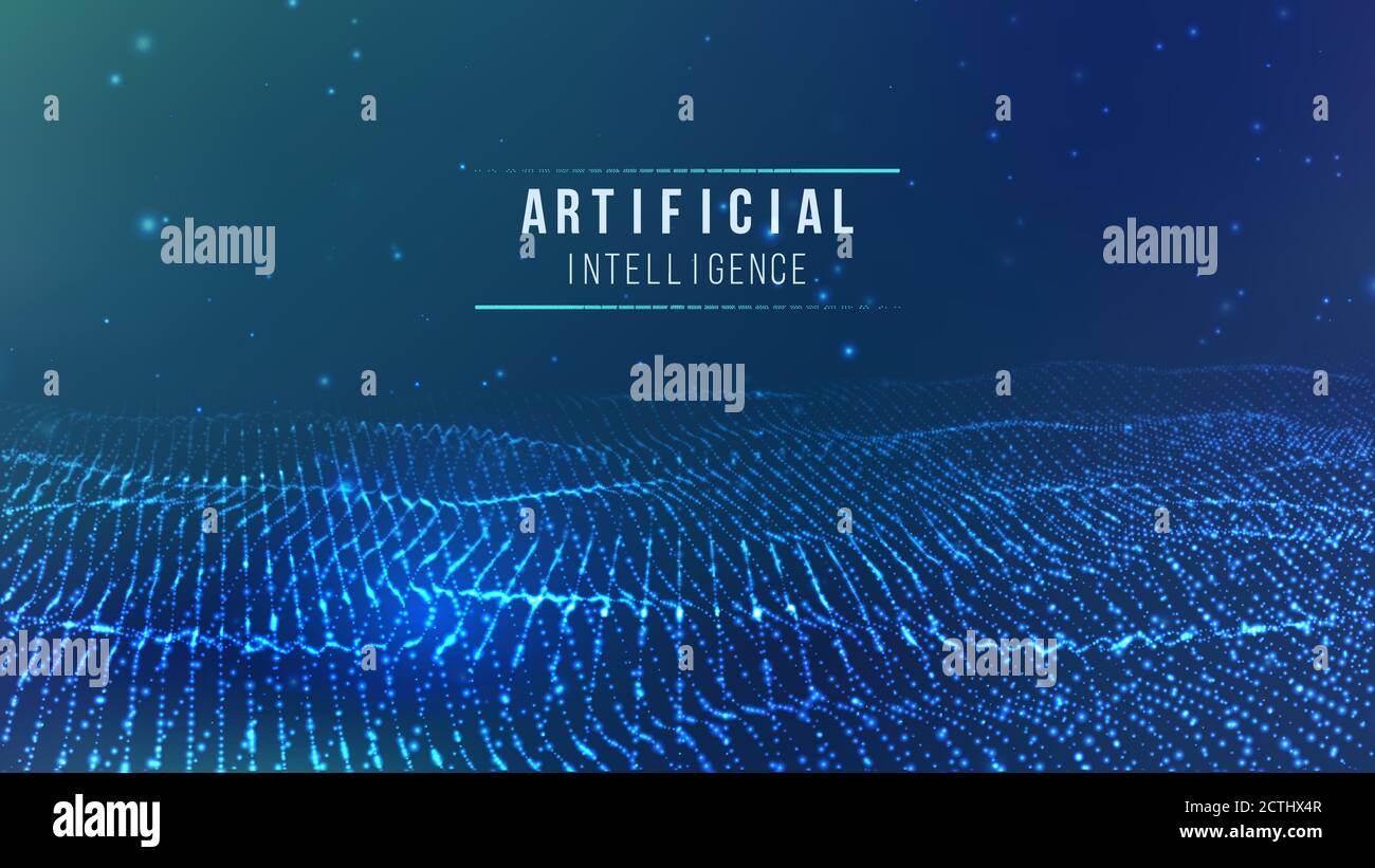 Artificial intelligence vector wave light background digital wallpaper ...