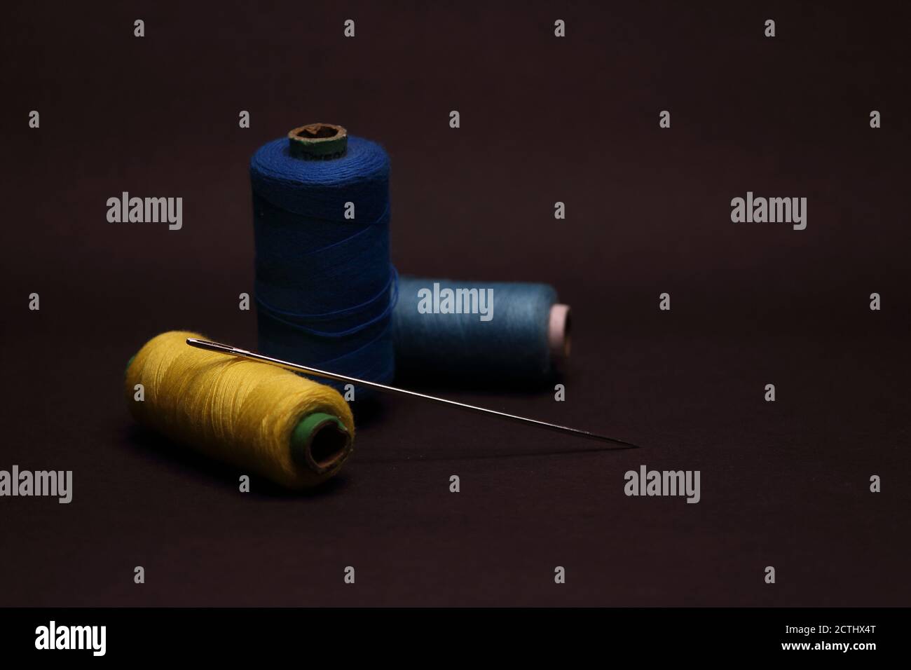 Needle and Thread, Textile industry shoot Stock Photo - Alamy