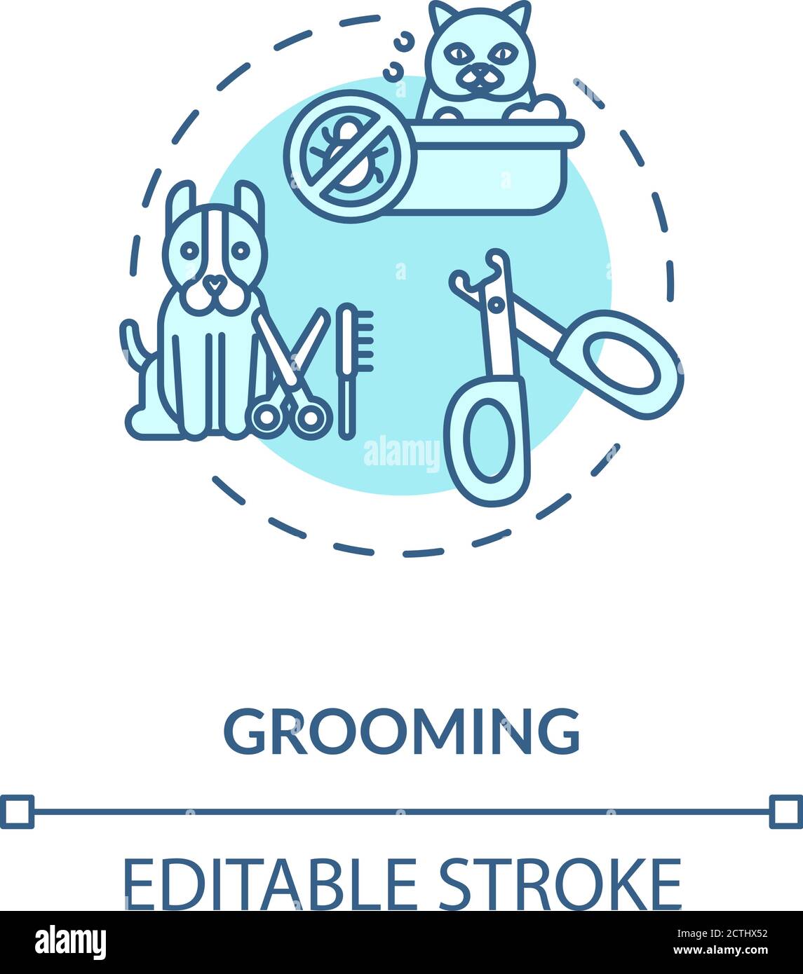 Grooming concept icon Stock Vector Image & Art - Alamy