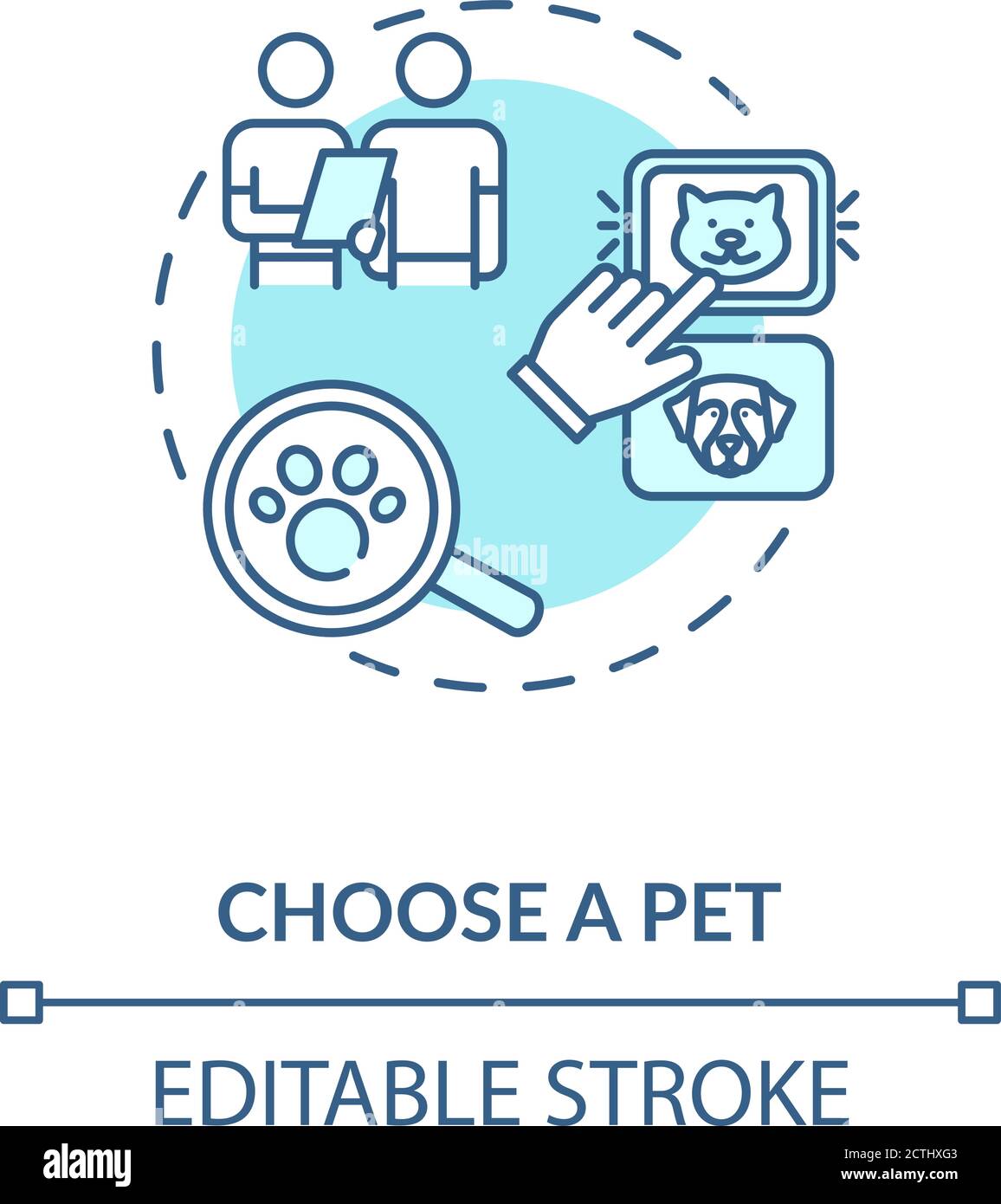 Choose a pet concept icon Stock Vector Image & Art - Alamy
