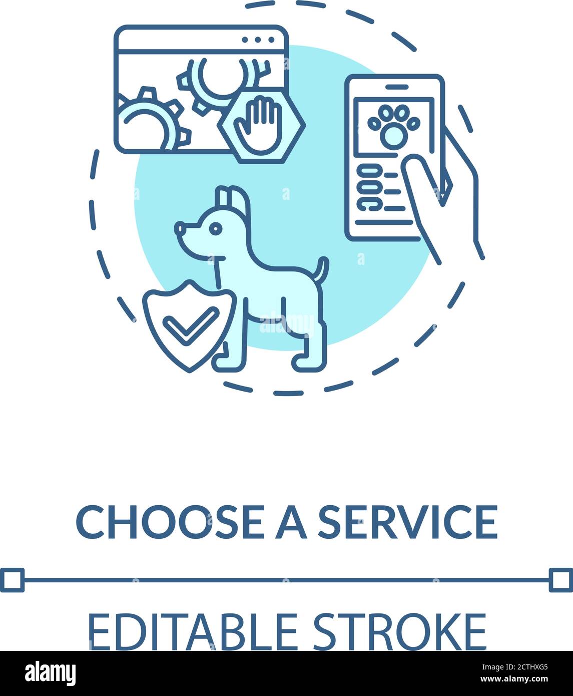 Choose a service concept icon Stock Vector Image & Art - Alamy